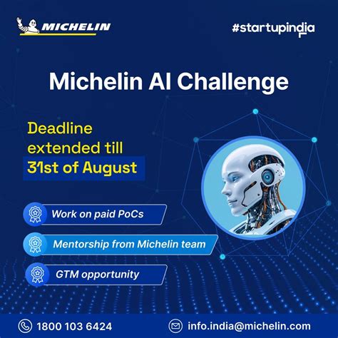 Startup India On Linkedin Startupindia Dpiit Michelinchallenge Ai
