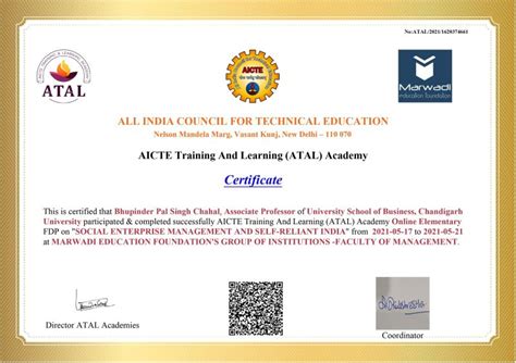 Dr Bhupinder Chahal Mba Ph D Cmbe On Linkedin Attended Atal Aicte 5 Days Fdp On Social