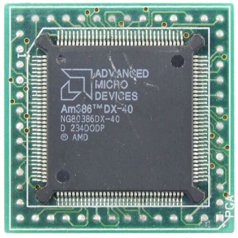 AMD Am386DX-40 NG80386DX-40 CPU 40Mhz Processor Vintage 132-pin Plastic ...