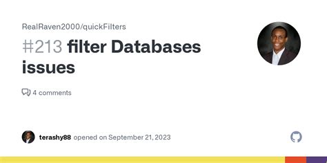 Filter Databases Issues · Issue 213 · Realraven2000quickfilters · Github