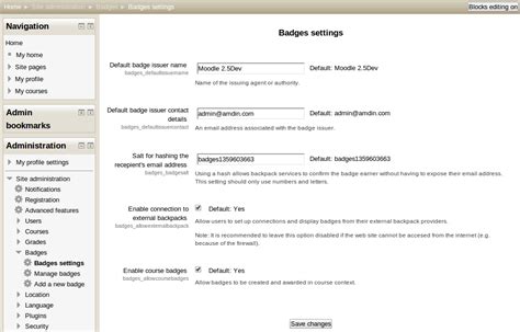 openbadges user documentation moodledocs