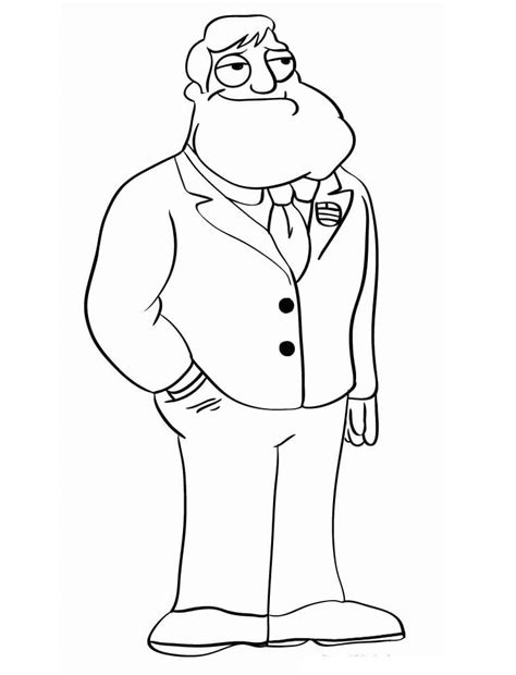 Roger American Dad Coloring