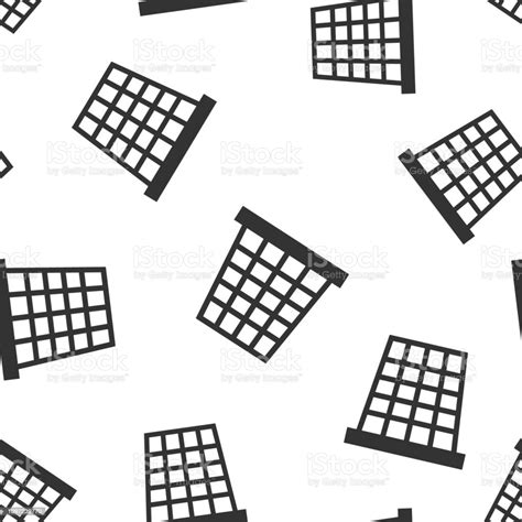 쓰레기 빈 쓰레기 아이콘 완벽 한 패턴 배경입니다 쓰레기 양동이 벡터 일러스트 쓰레기 바구니 기호 패턴입니다 0명에 대한 스톡 벡터 아트 및 기타 이미지 Istock