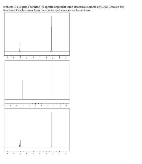 Solved Problem 3 10 Pts The Three Ih Spectra Represent Three