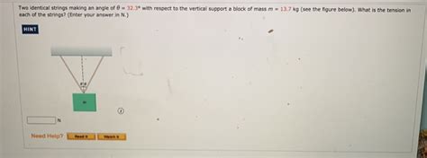 solved two identical strings making an angle of 0 32 3