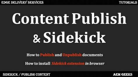 Aem Franklin 4 Publish Content And Sidekick In Edge Delivery