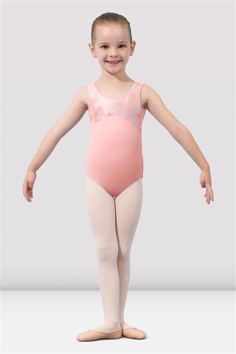Girls Mirella Watercolor Tank Leotard Pink Bloch Dance Us