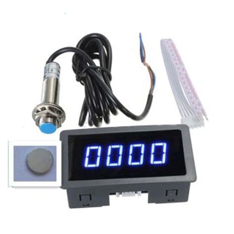 speed measuring instrument 4 digital led tachometer gauge rpm speed