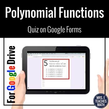 Polynomial Functions Google Form Activity