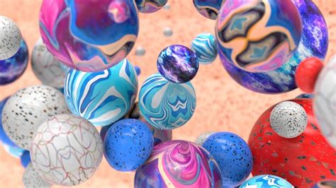 추상적인 여러 가지 컬러의 다채로운 거품 현대적인 트렌디 배너 또는 포스터 디자인 동적 수신 거부 공 및 텍스트 공간을 복사합니다 3d 렌더링 3차원 형태에 대한 스톡 사진