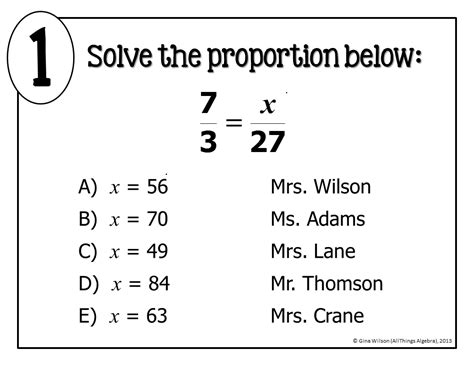 Proportions With Word Problems Math Lib Activity All Things Algebra®