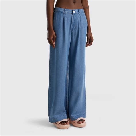 تسوق بنطلون وايد ليج طويل نسائي أزرق فاشن Fashionsa