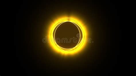 Futuristic 3d Animation Of Glowing Rotating Circles From Particles