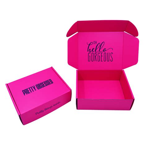 Bright Colors Romantic Fancy Available Corrugated Flute Cardboard Paper Carton Mailer Custom