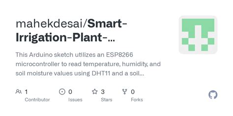 GitHub Mahekdesai Smart Irrigation Plant Monitoring IOT This Arduino Sketch Utilizes An