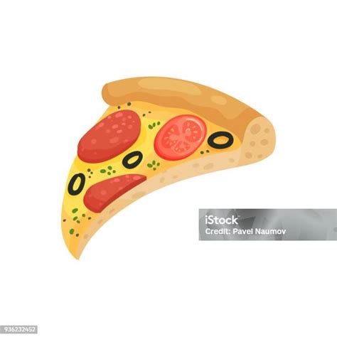 소시지 토마토와 올리브 맛 피자 조각 흰색 배경에 그림을 벡터 0명에 대한 스톡 벡터 아트 및 기타 이미지 0명 독일