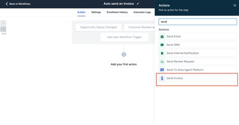 create invoice templates and send invoices automatically inside