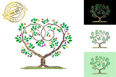 Love Symbol Of A Tree Graphic By Kareemov Creative Fabrica