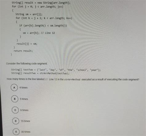 Solved Question 9 0 Consider The Following Method Public