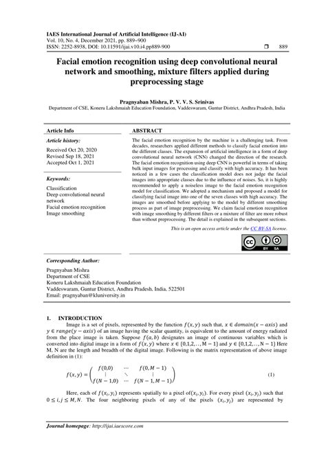 Pdf Facial Emotion Recognition Using Deep Convolutional Neural
