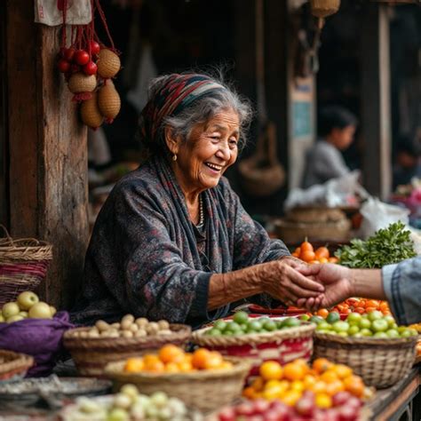 Free Traditional Asian Market Image Market Vendor Produce
