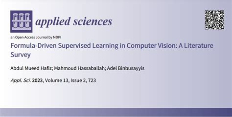 applied sciences mdpi on linkedin formula driven supervised learning
