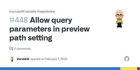 Allow Query Parameters In Preview Path Setting Issue Microsoft Vscode Livepreview GitHub