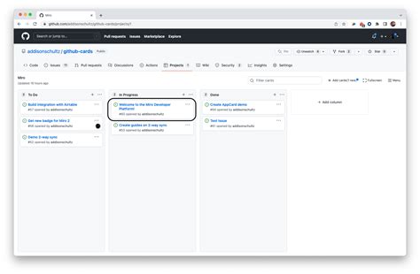 Enable 2 Way Sync Between App Cards And Github Cards