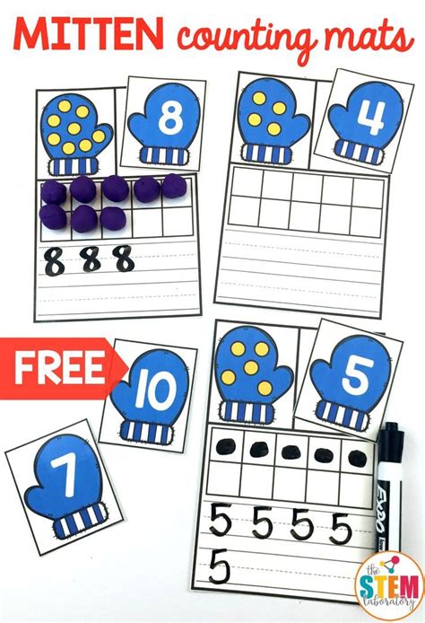 Mitten Counting Mats Artofit