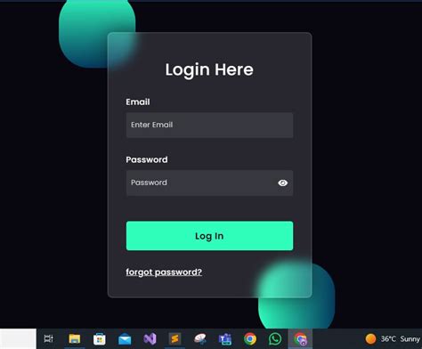 Naeem Asif On Linkedin Developed A Loginui Using Html And Css Check