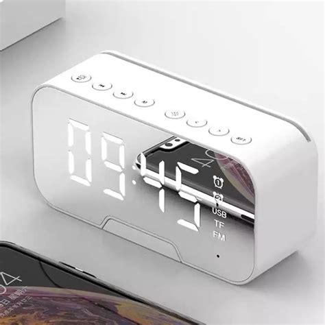 Jual Speaker Jam Bluetooth Stereo Led Mirror Display Digital Clock
