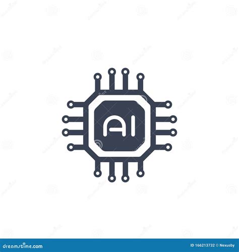 Ai Chipset Artificial Intelligence Icon Stock Vector Illustration Of Learning System 166213732