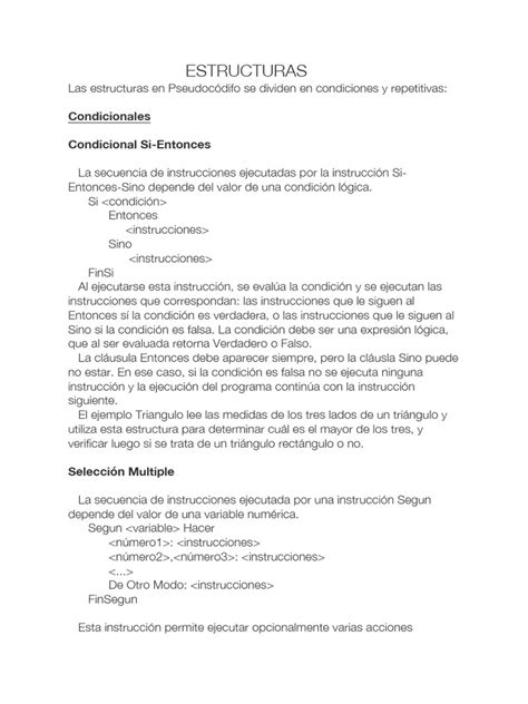 Estructuras De Algoritmos Pdf Ingeniería De Software Programación