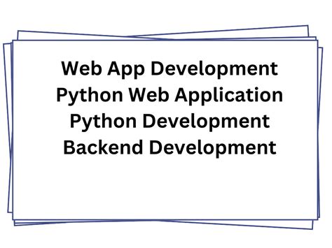 Python Development For Web Applications Python Development Django Web