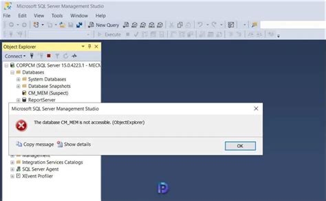 Fix ConfigMgr Database Suspect Mode Issue Repair Database