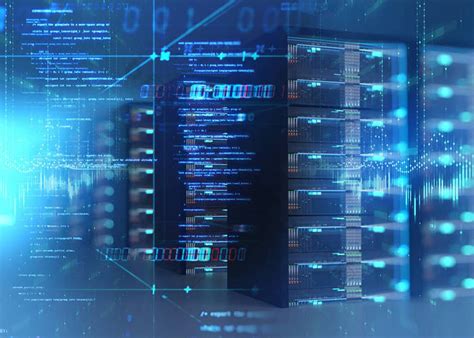 在数据中心中使用服务器机架的服务器机房走图片 包图网企业站