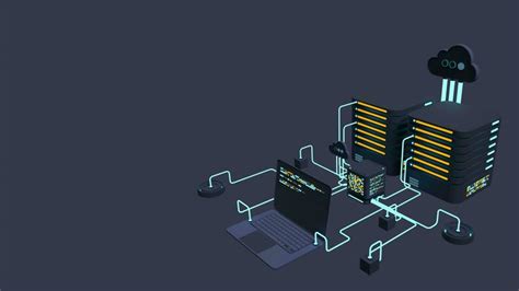Computer Technology 3d Animation Computation Of Big Data Center Cloud