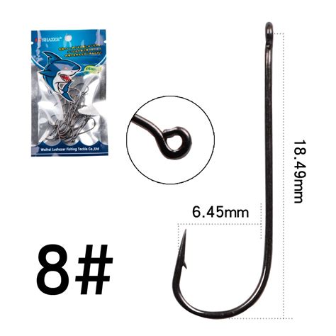 30pclot Hooks Fishing Japan Worm Hook Steel Carbo Grandado