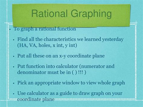 26 Graphing Rational Functions Ppt Download
