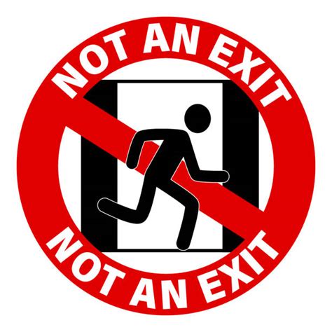 190 No Exit Sign Stock Illustrations Royalty Free Vector Graphics