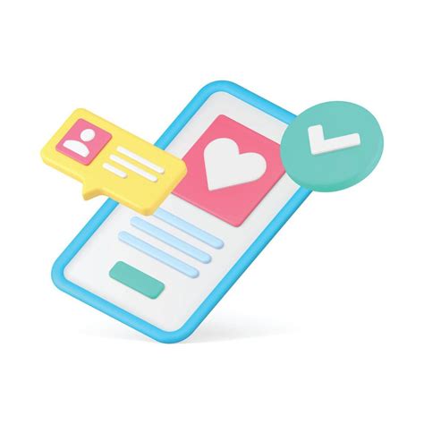 Virtual Dating Smartphone App User Account Create Registration Complete 3d Icon Realistic