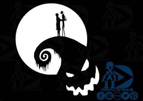 599 Nightmare Before Christmas Moon Svg