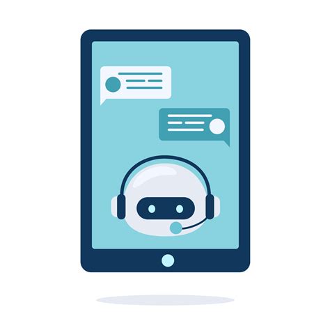 Digital Chat Bot Robot Assistant For Customer Support Concept Of