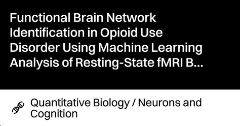 Functional Brain Network Identification In Opioid Use Disorder Using Machine Learning Analysis