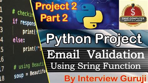 Interview Guruji Python Project Hindi Email Validation Using String