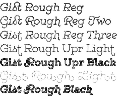 gist rough font by yellow design a rich in texture retro serif