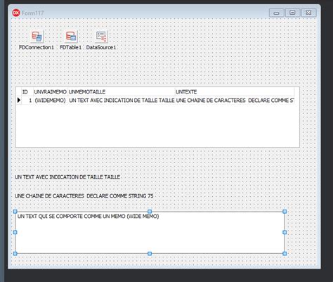 Sqlite Problème Daffichage Text Et Memowide Bases De Données Delphi