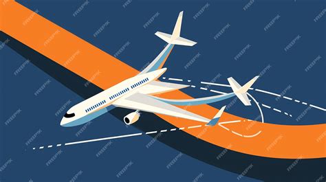 Premium Photo Stylized Plane Icon With Contrail Landing Gears Retracted