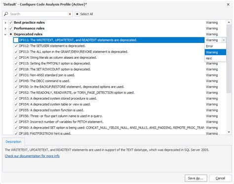 How To Work With T Sql Code Analyzer