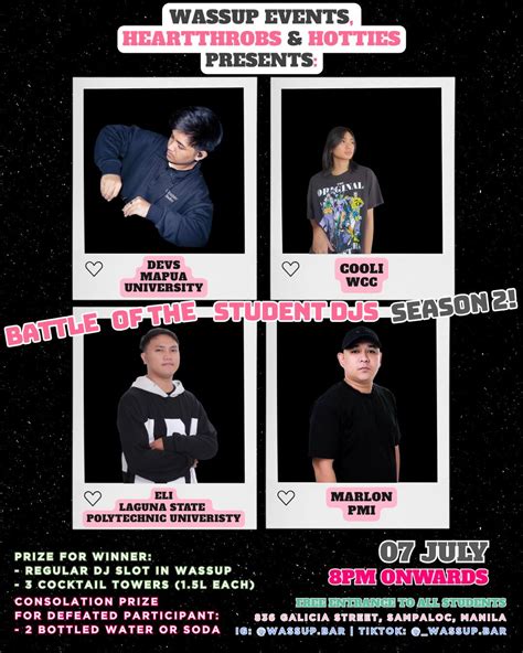 Wassup Events Heartthrobs And Hotties Manila